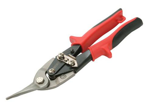 Faithfull Compound Aviation Snips - Red Left Cut | Handy Hardware