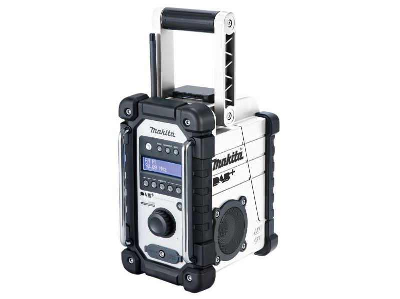 Makita DAB/DAB+ Job Site Radio White 240V & Li-ion Bare Unit DMR110W ...