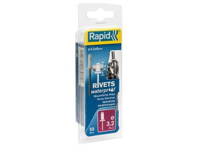Rapid Waterproof Rivets 3.2 x 8mm (Blister of 50) | Handy Hardware