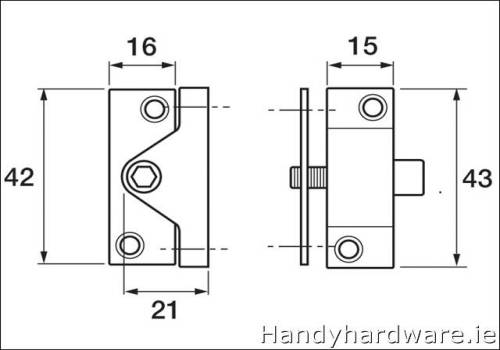 Yale Locks 8K118 Economy Window Lock Electo Brass Finish Pack 4 Visi ...